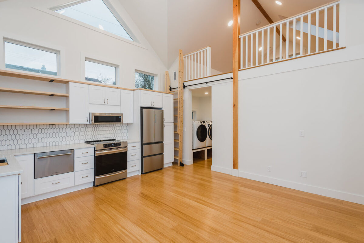 Vaulted ADU with Loft in Portland by SQFT Studios